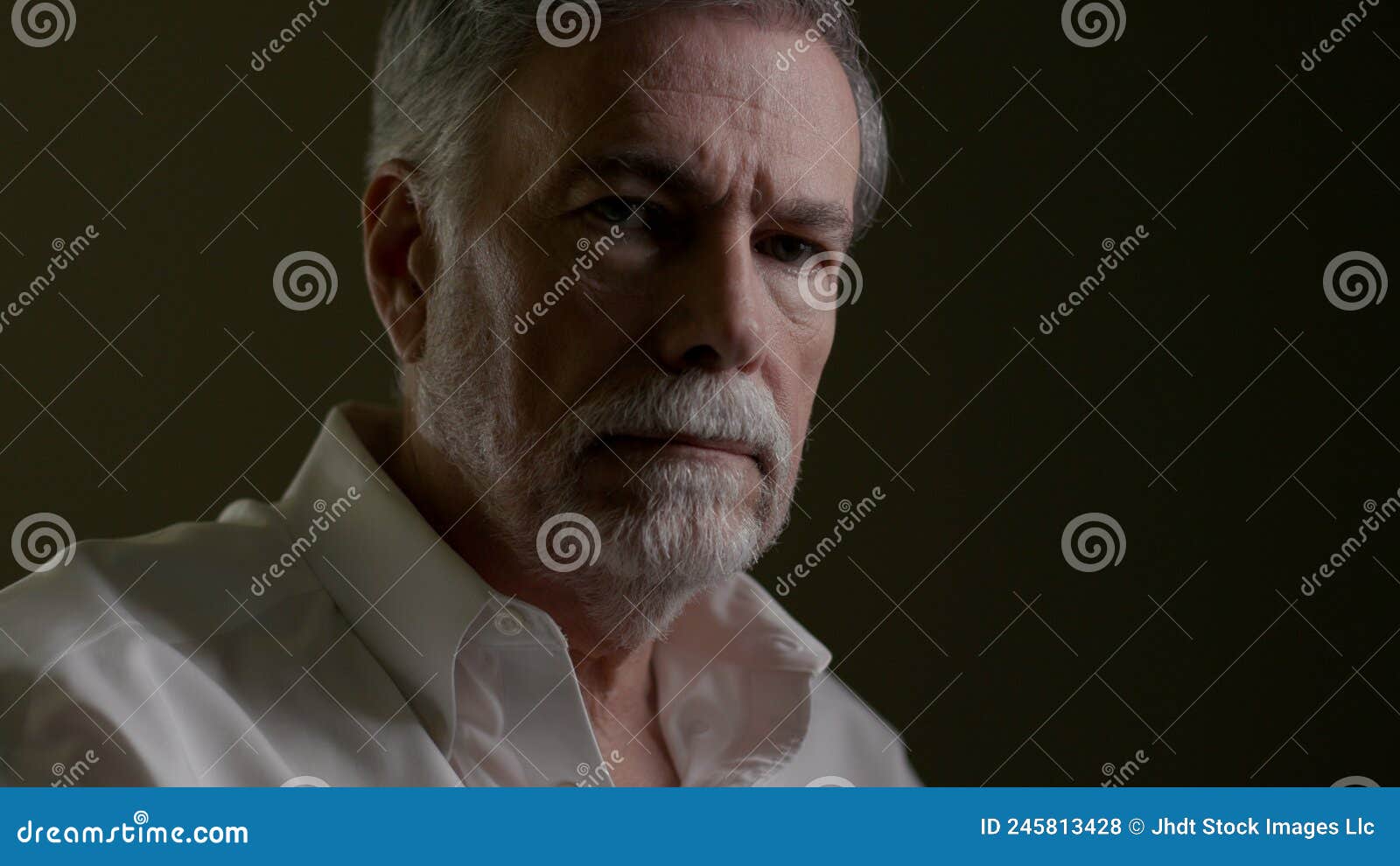 Senior Man Stares Sternly into the Camera Stock Photo - Image of mature ...