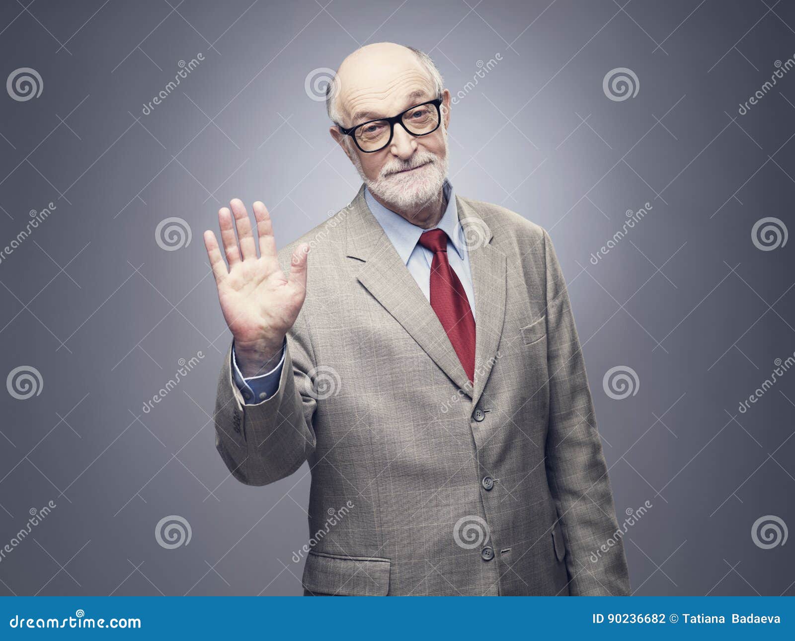 Senior man stop gesture stock photo. Image of copyspace - 90236682