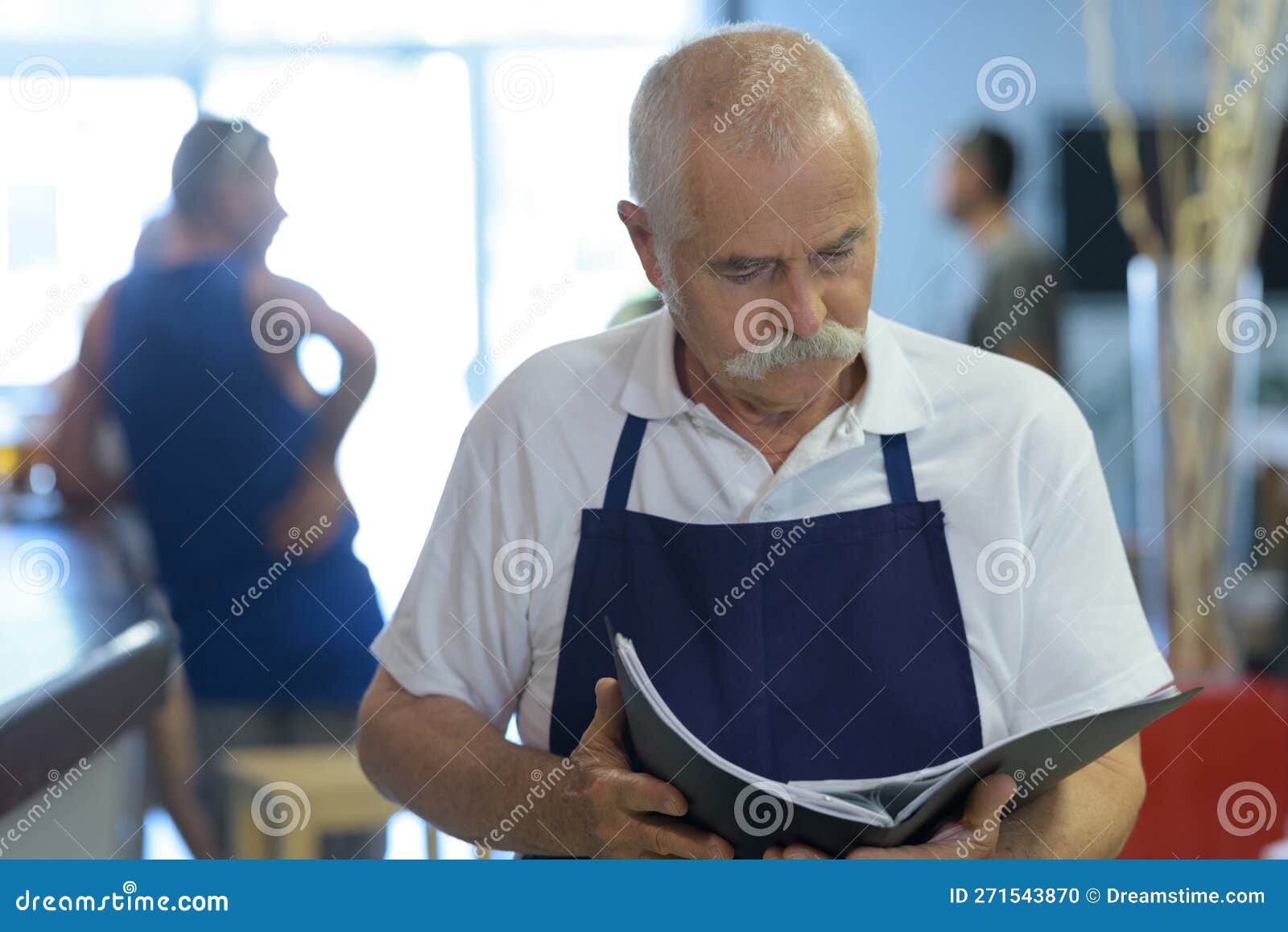 Senior man in store stock photo. Image of client, speaking - 271543870