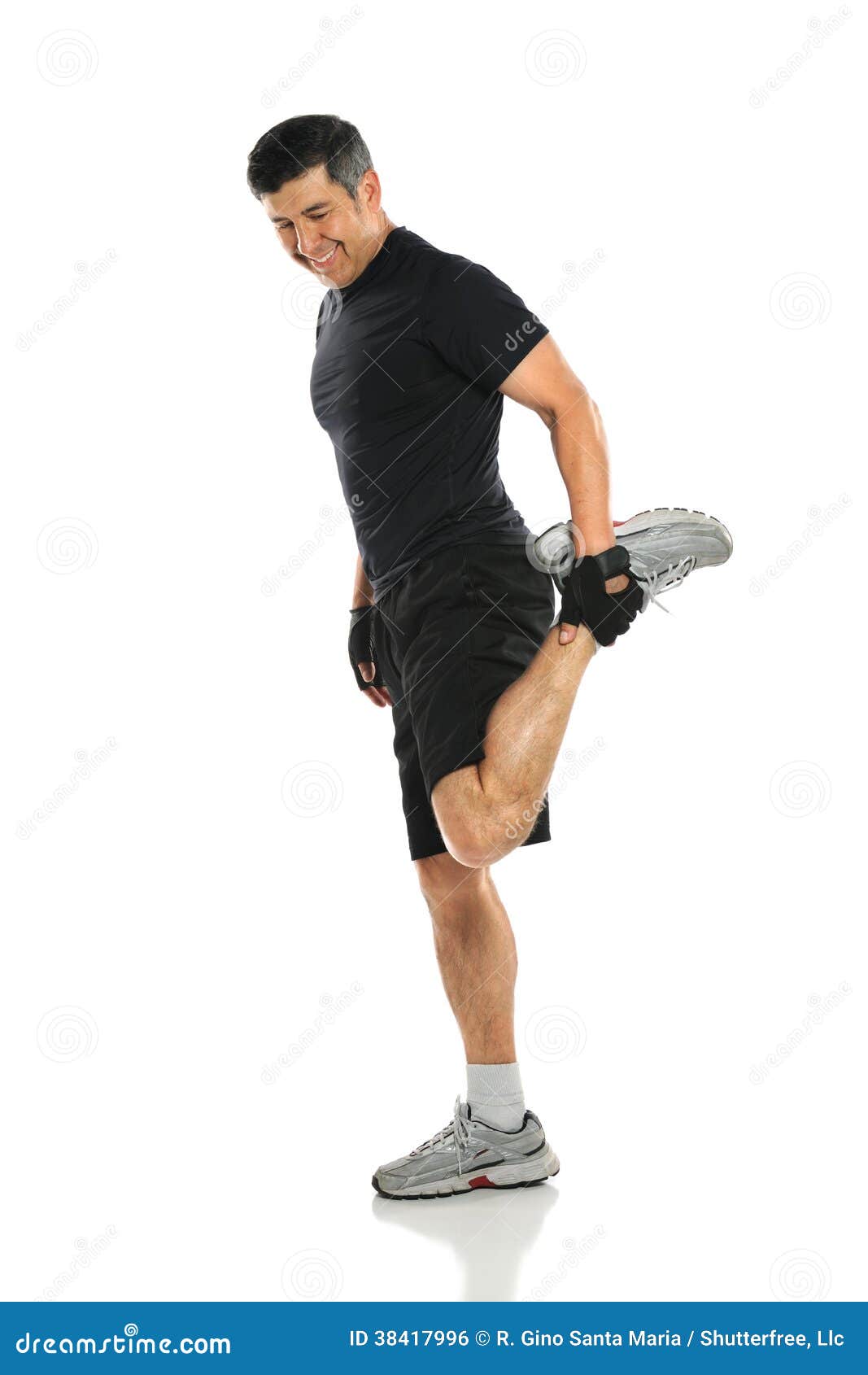 Senior Man Stretching Leg stock photo. Image of concept - 38417996