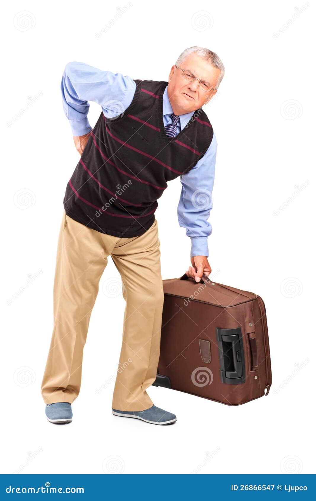 Senior Man Suffering from a Back Pain Stock Image - Image of caucasian ...