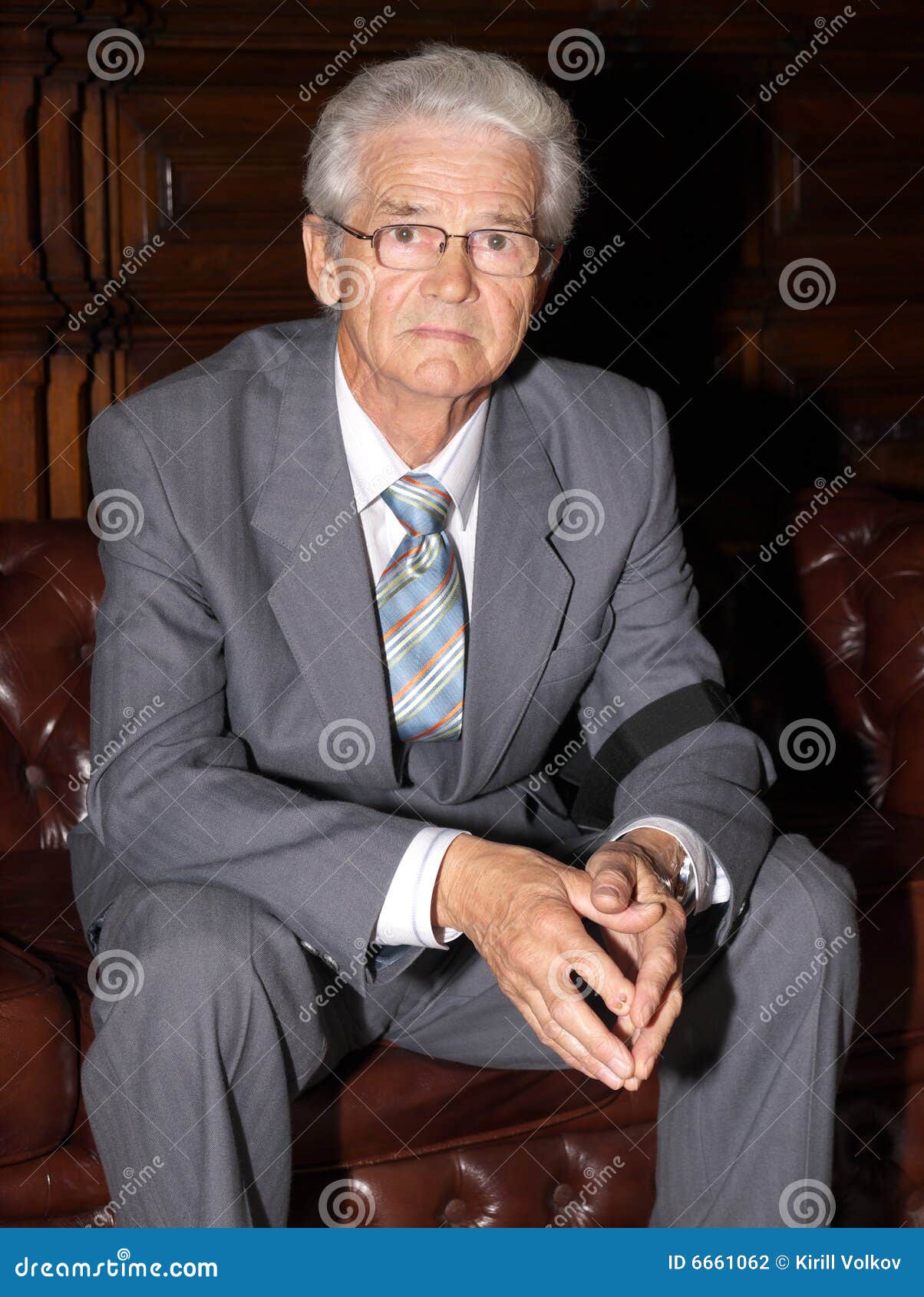 Senior man in suit stock photo. Image of looking, male - 6661062