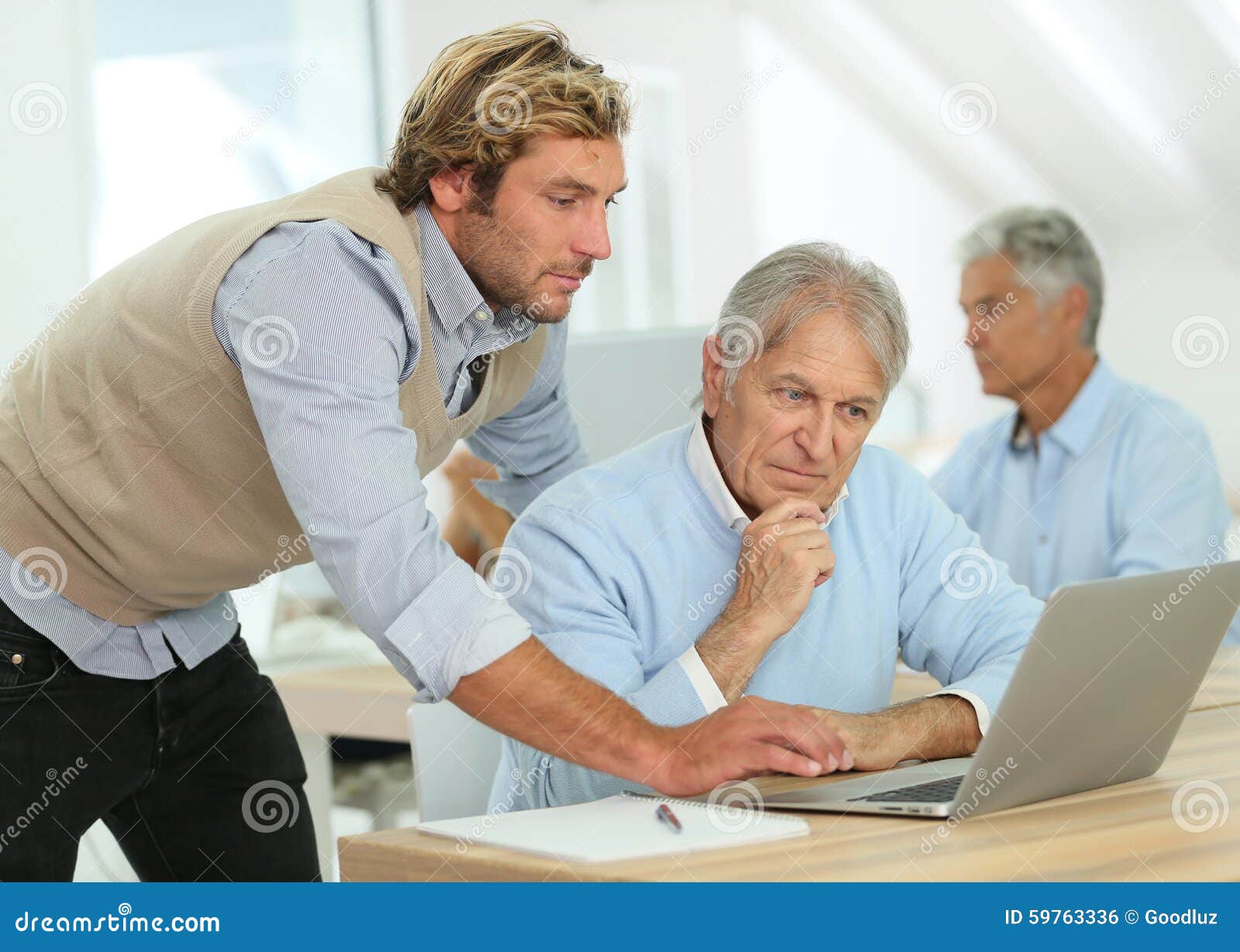 Senior Man Taking Business Training Course Stock Photo - Image of ...