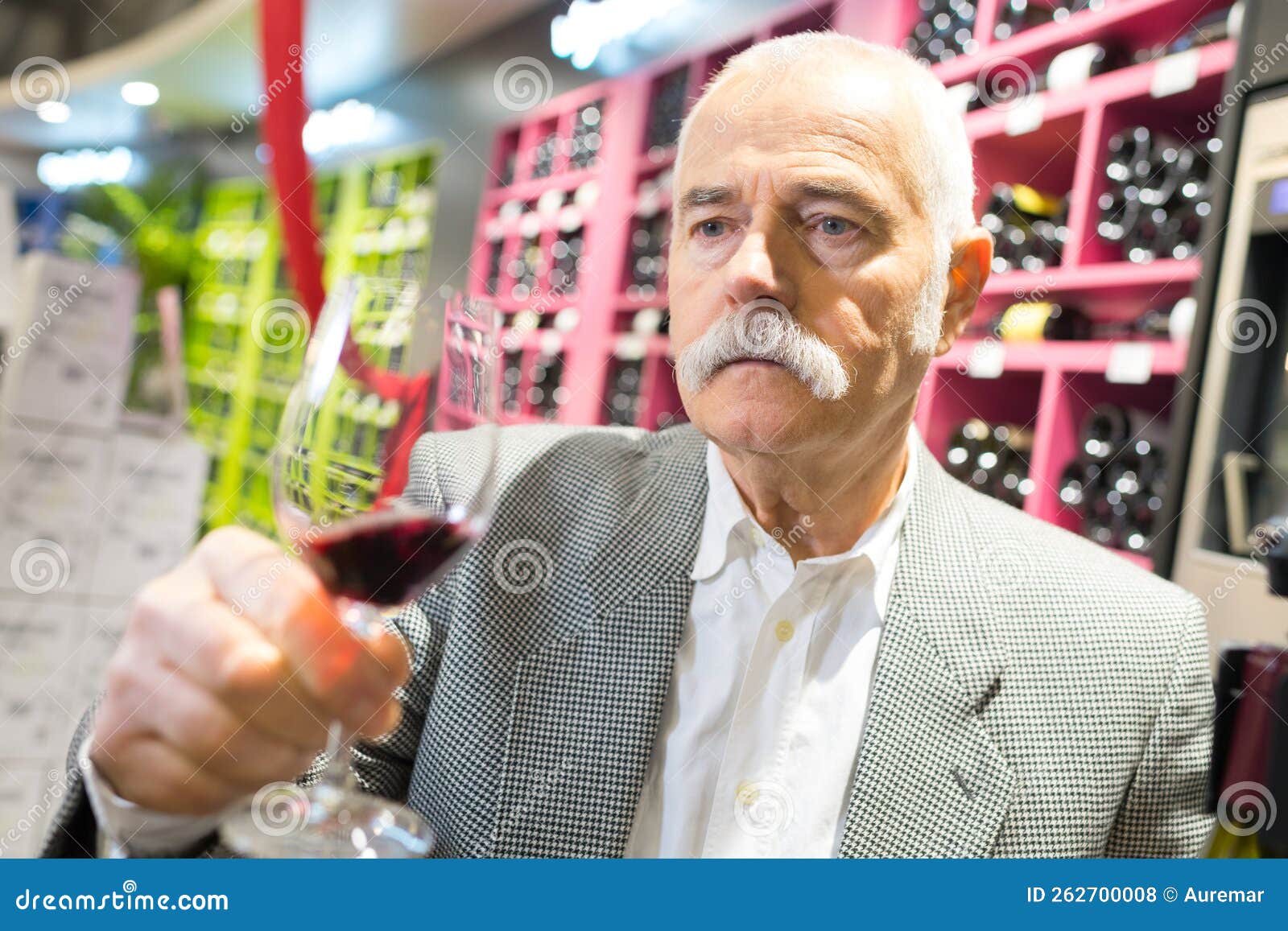 Senior Man Tasting Wine Thinking Deeply on Life Stock Photo - Image of ...