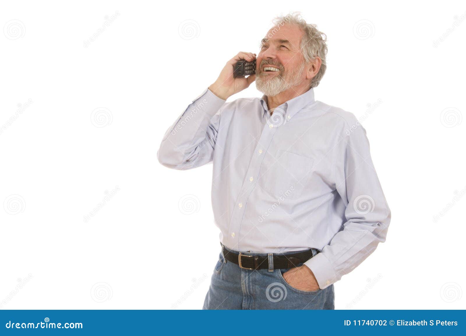 Senior Man on Telephone stock photo. Image of telephone - 11740702