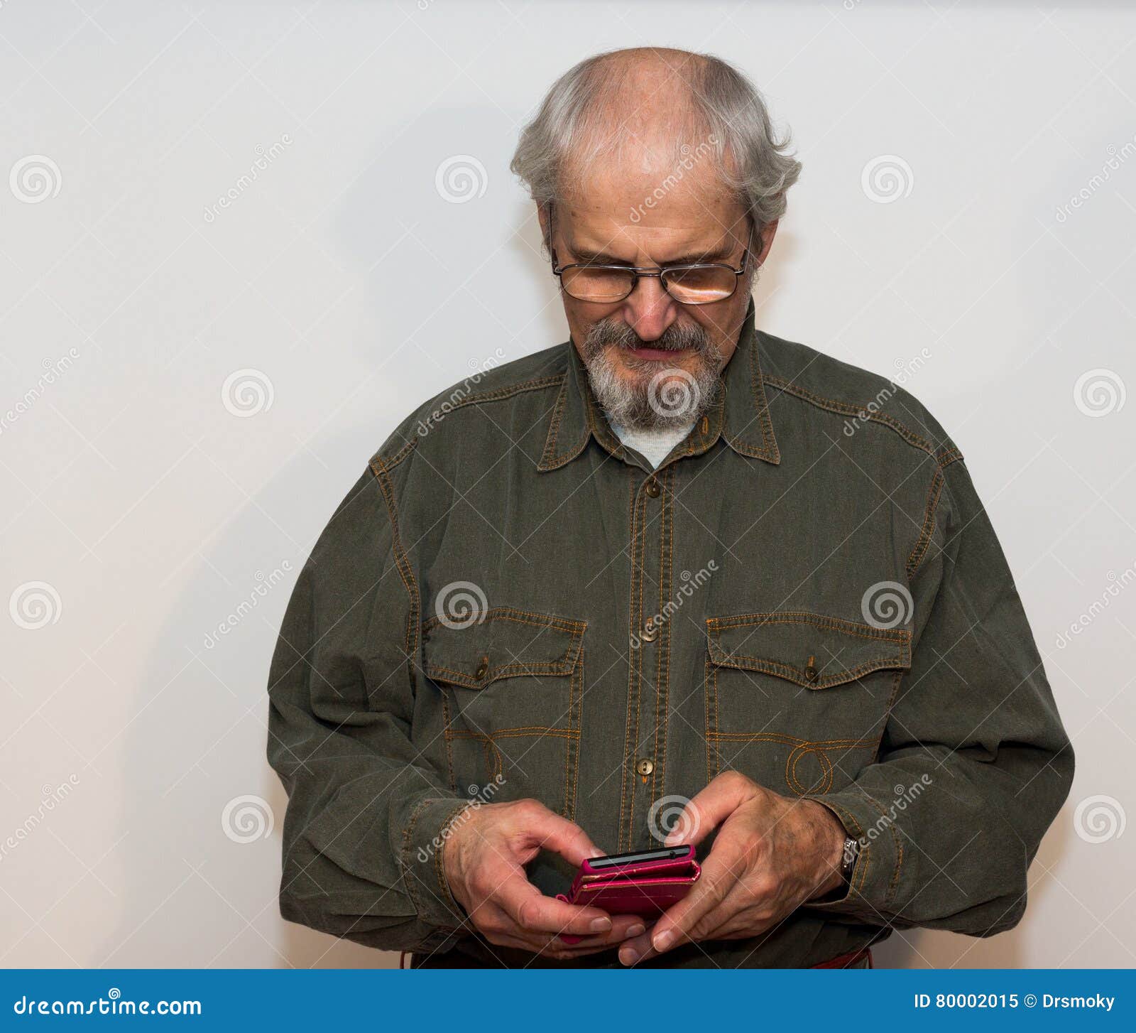 Senior Man On The Texting Stock Image Image Of Cellular 80002015