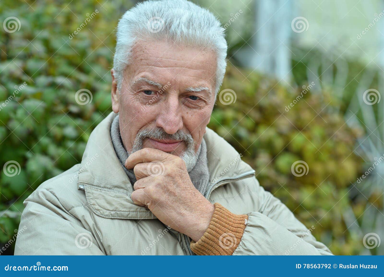 Senior man thinking stock photo. Image of lonely, contemplation - 78563792