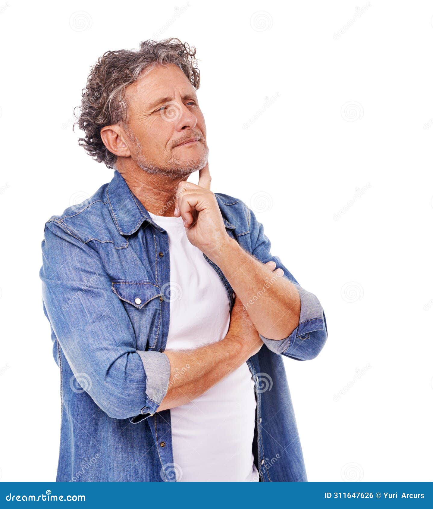 Senior Man, Thinking and Problem Solving for Solution with Questions ...