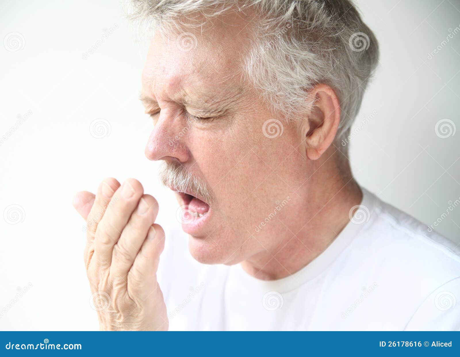 Senior man about to sneeze stock photo. Image of upper - 26178616