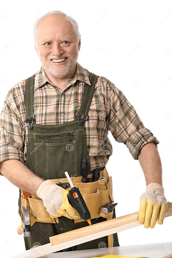 Senior man with tools stock image. Image of active, gray - 16276729