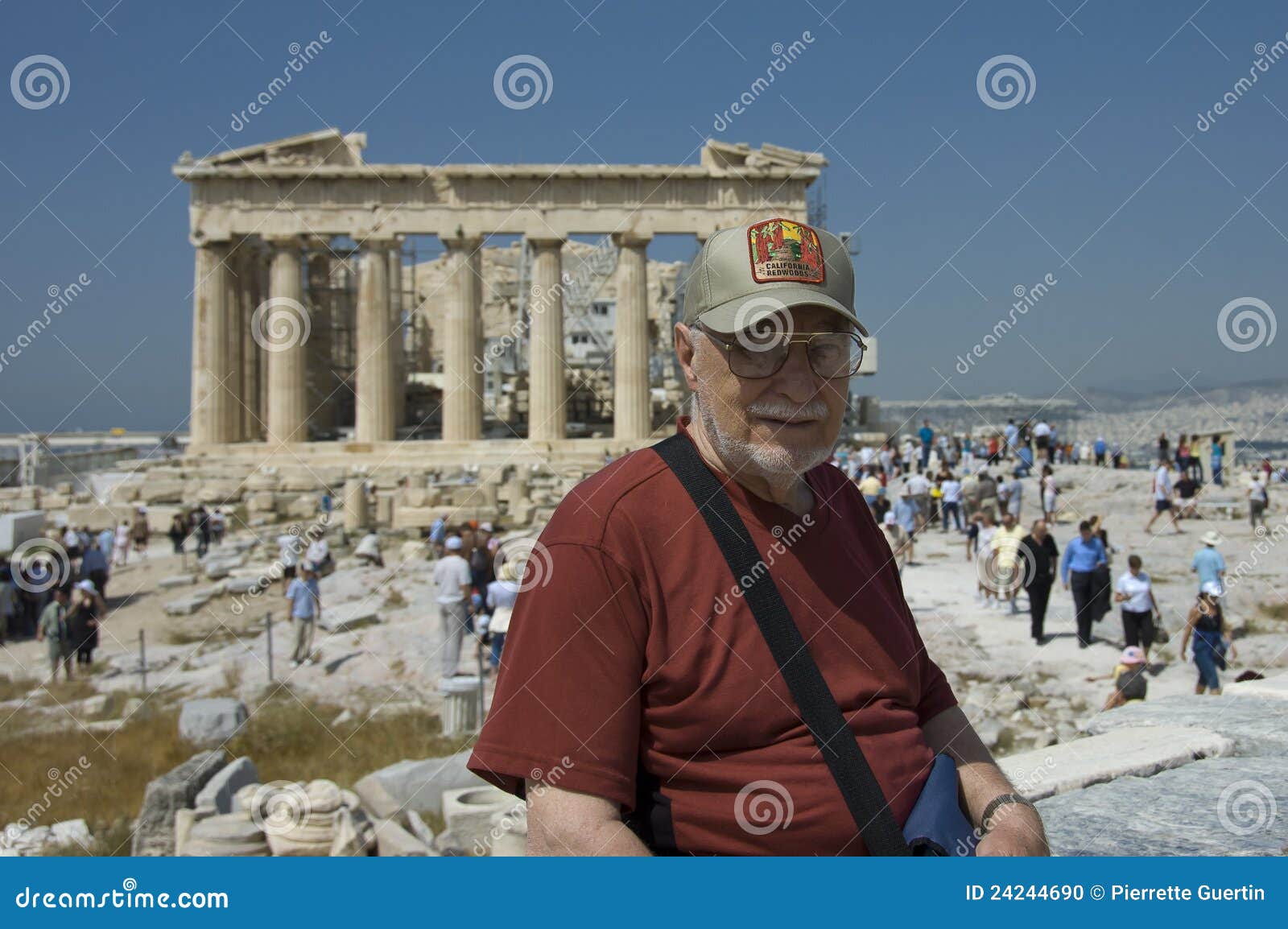 Senior Man and Tourists in Parthenon Editorial Image - Image of ancient ...