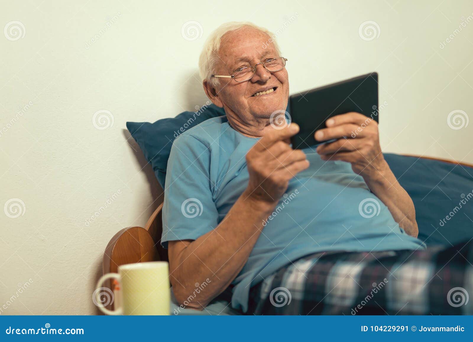 Senior Man Using Digital Tablet. Stock Image - Image of browsing, email ... Senior Man Using Digital Tablet. Stock Image - Image of browsing, email ...