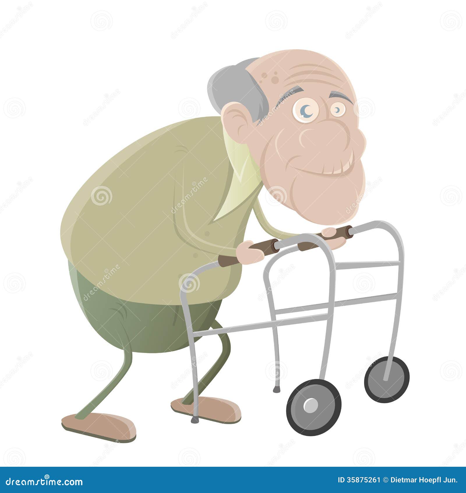 Senior Walker Icon Color Outline Vector | CartoonDealer.com #229954727