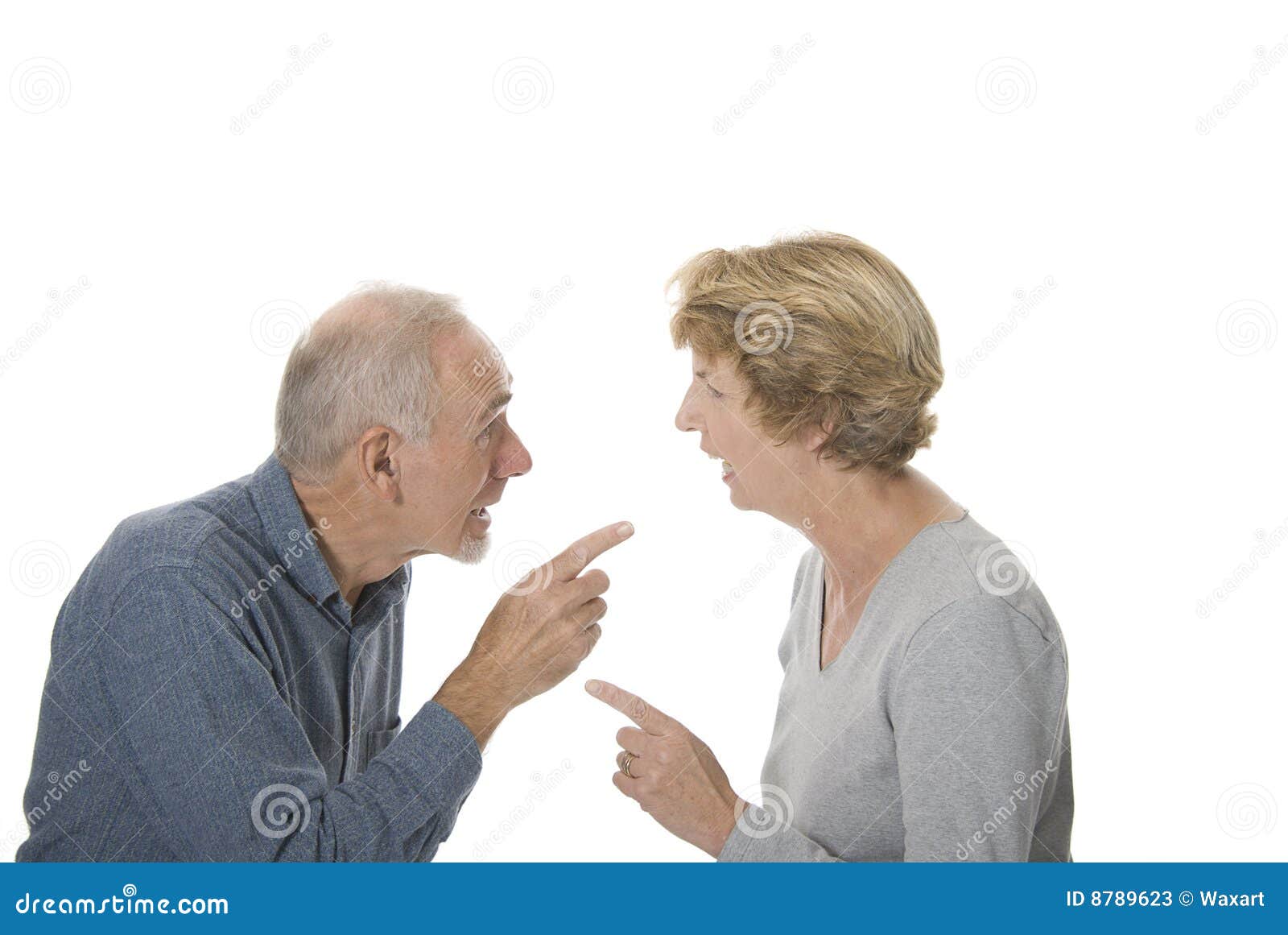 Senior Man and Woman Arguing Stock Image - Image of breakdown ...