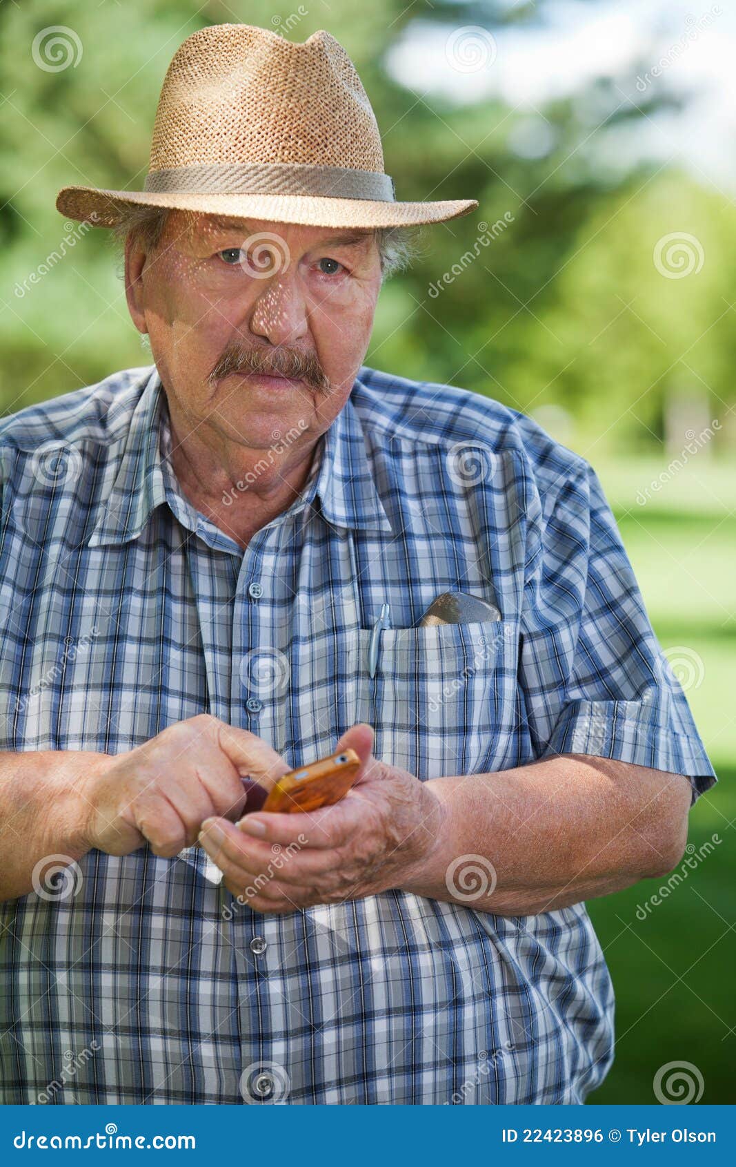 Senior Man Writing Text Message Stock Photo - Image of handsome ...