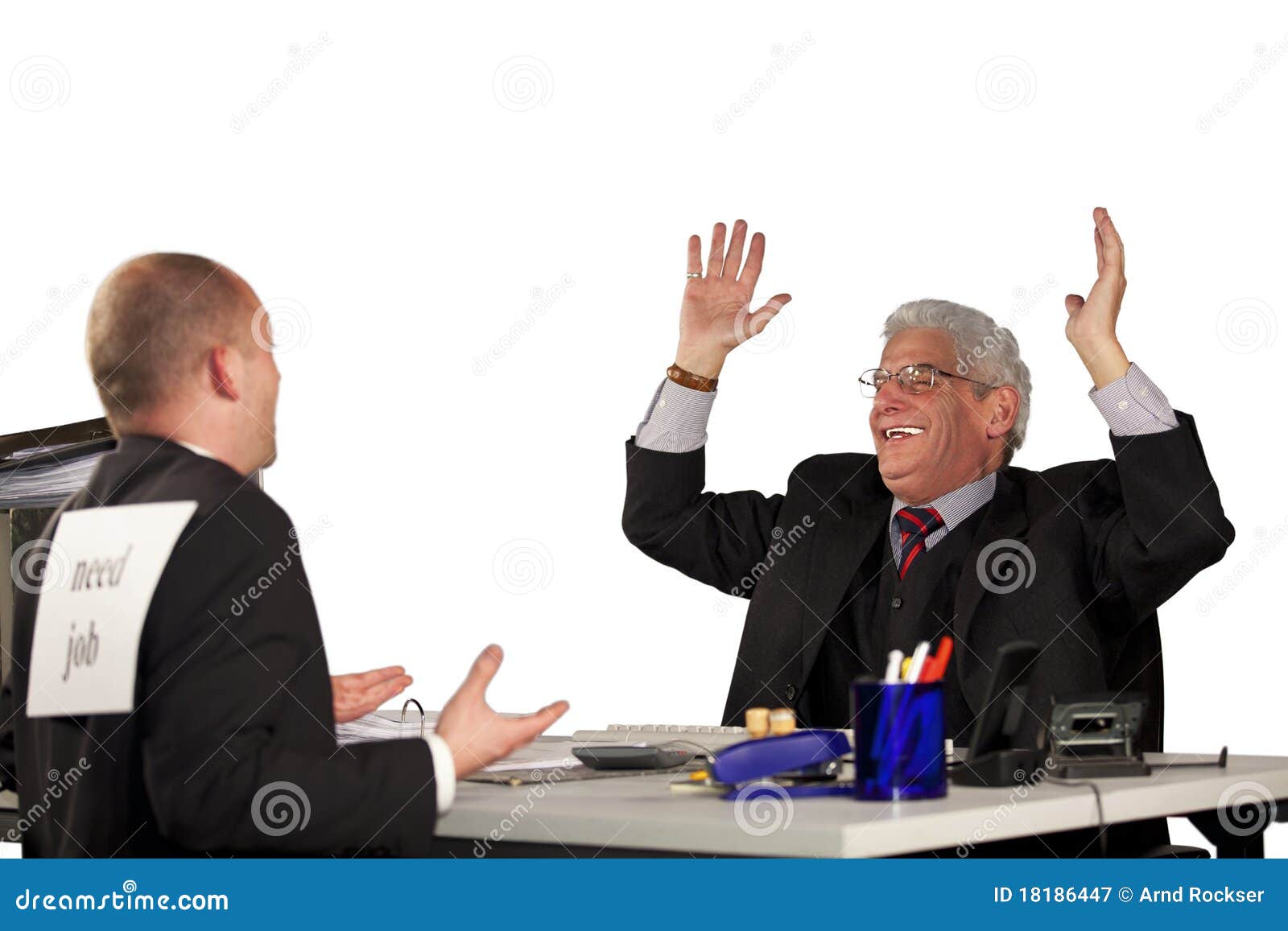 Senior Manager Rejecting Applicant Stock Image - Image of broke ...