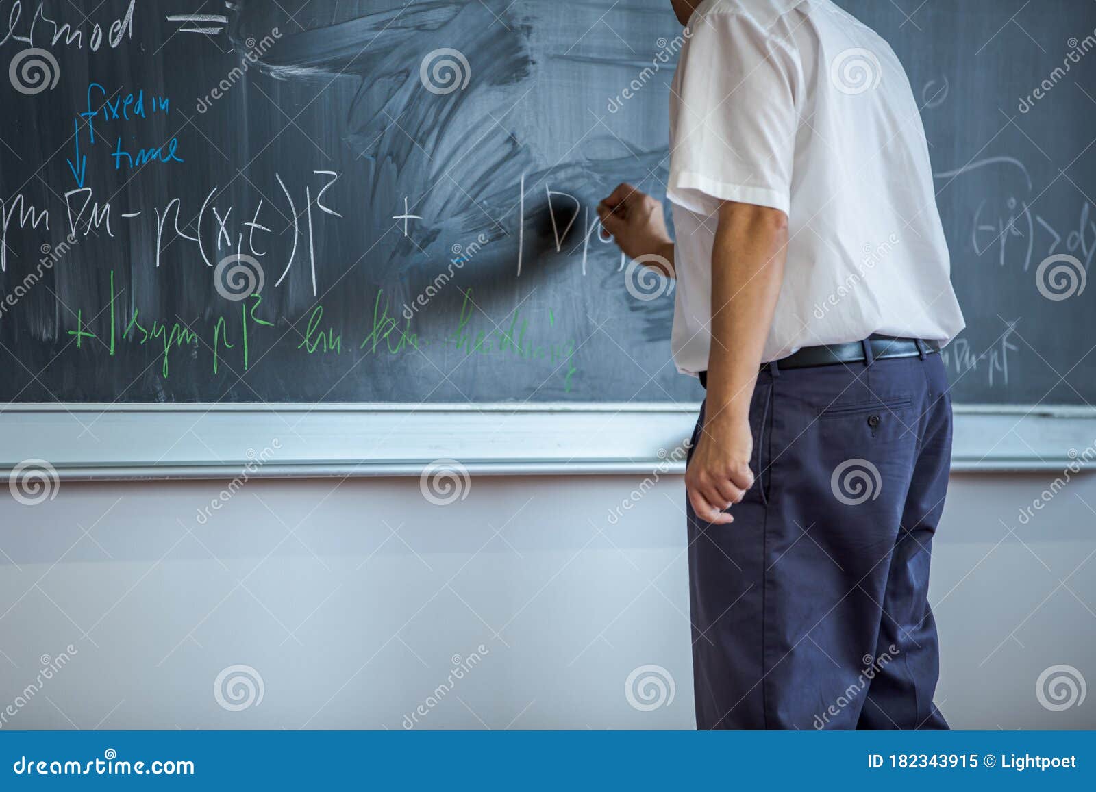 Senior Math Teacher Teaching Mathematics Stock Image - Image of ...