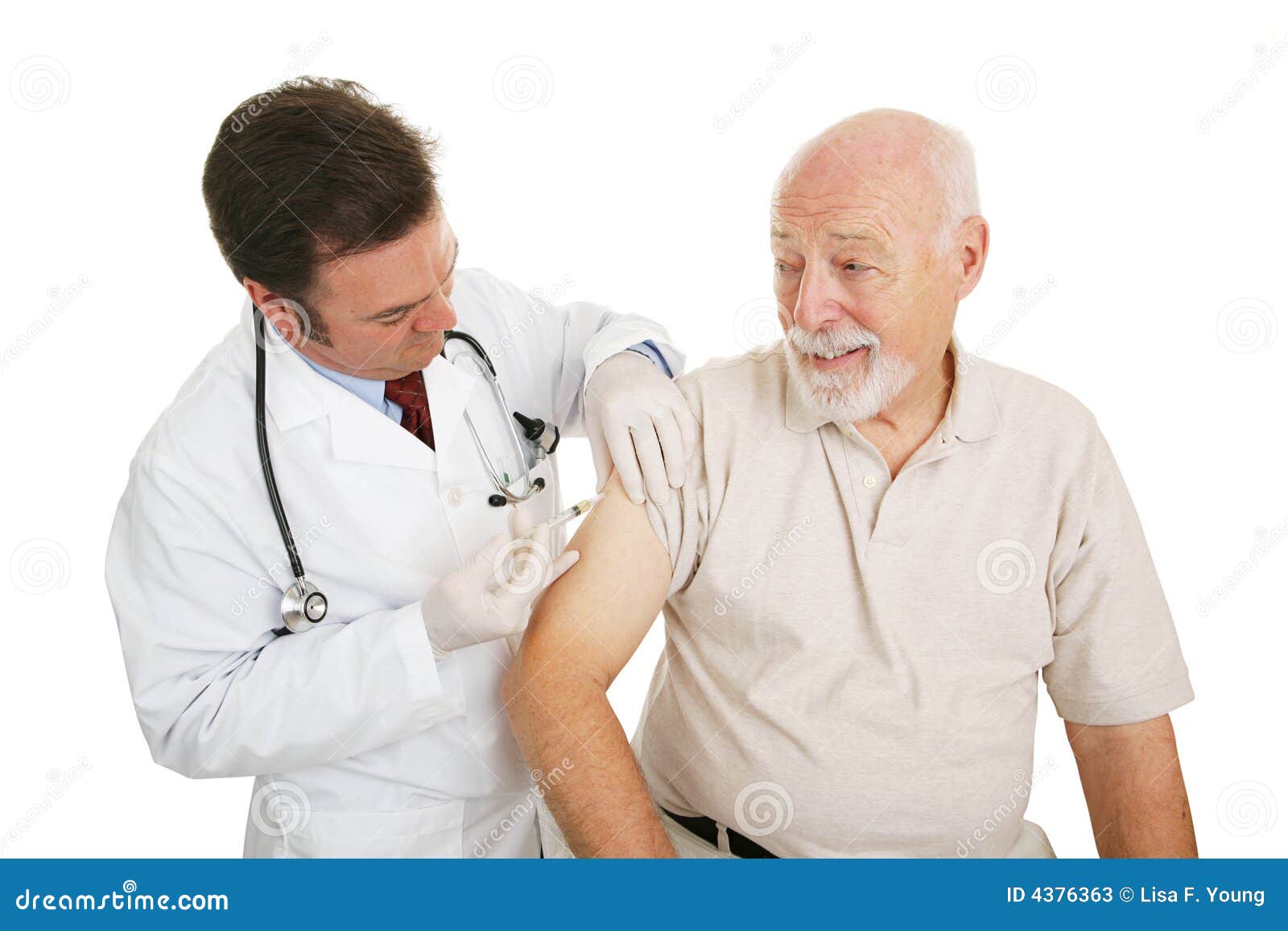 Senior Medical - Flu Shot stock image. Image of middle - 4376363