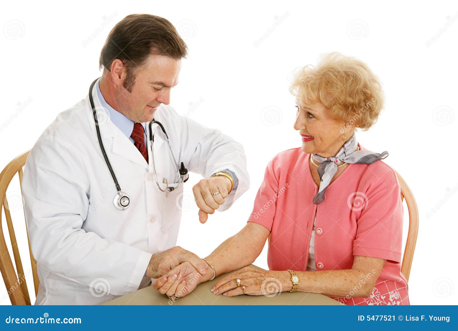 Senior Medical - Pulse Check Stock Image - Image of help, coat: 5477521