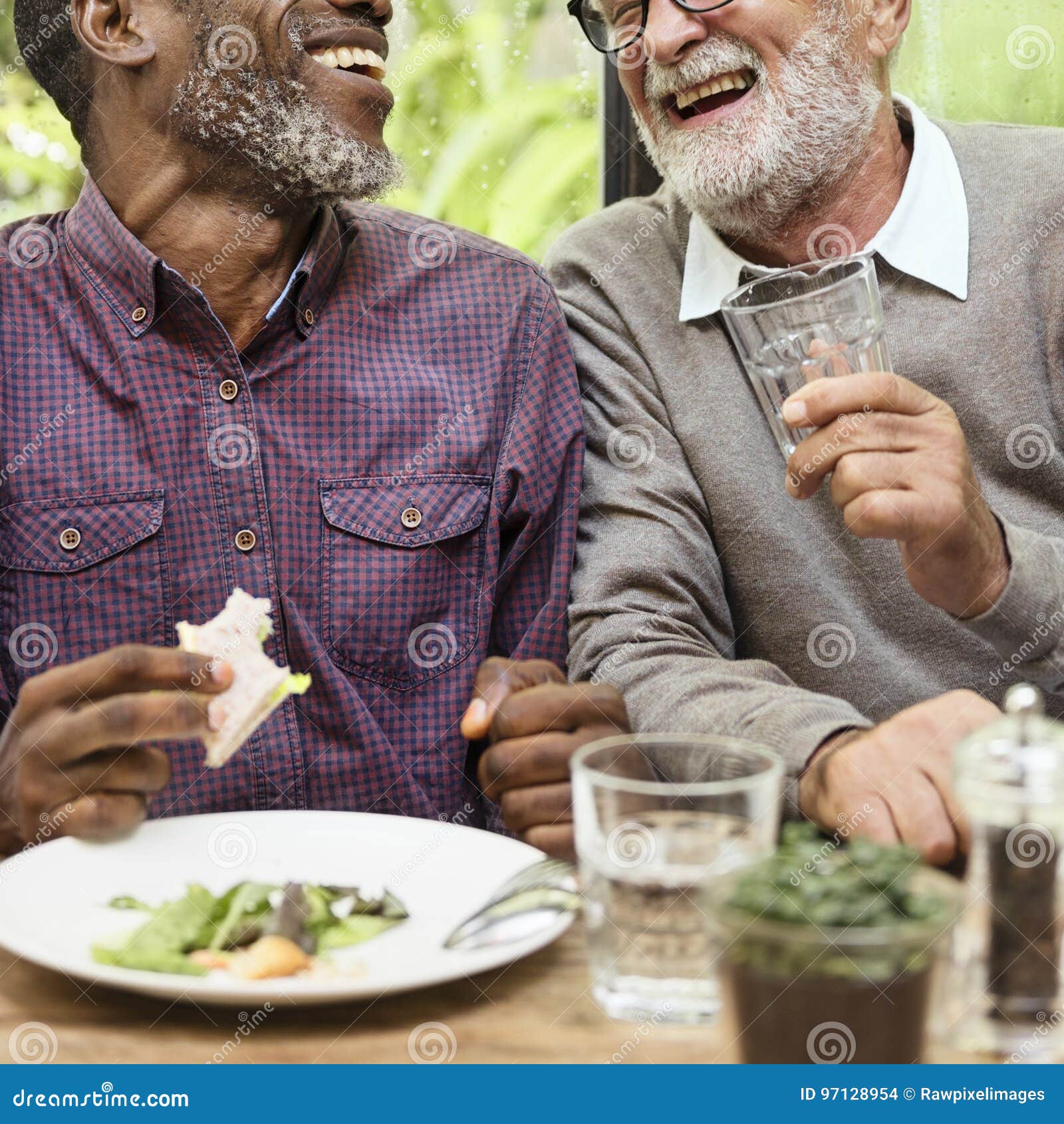 Senior Men Relax Lifestyle Dining Concept Stock Photo - Image of ...