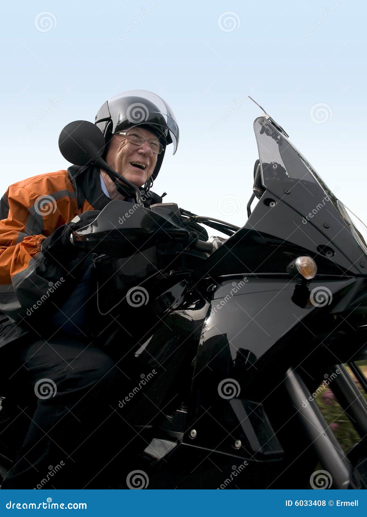 Senior on a motorbike stock photo. Image of aged, bike - 6033408
