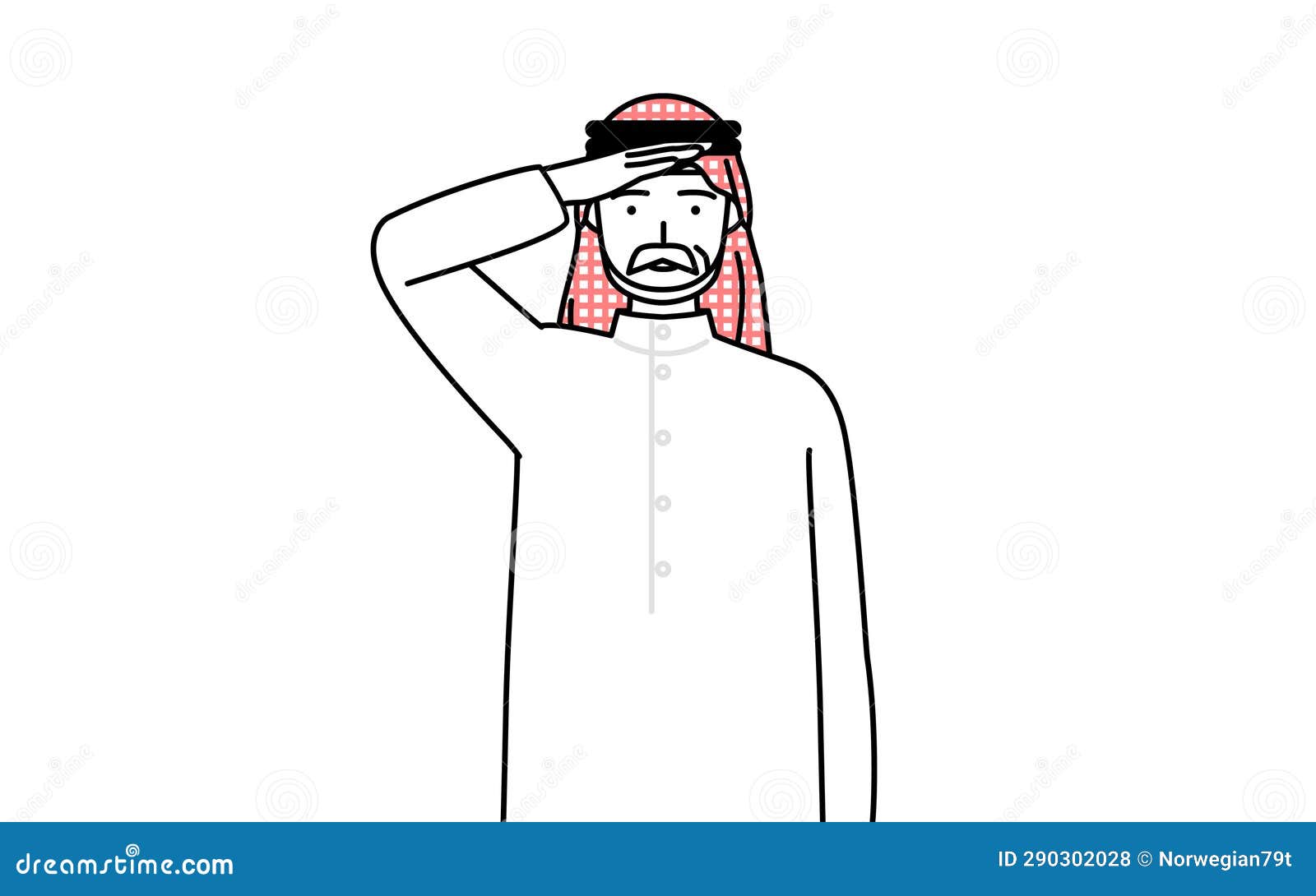 Senior Muslim Man Making a Salute Stock Vector - Illustration of ...