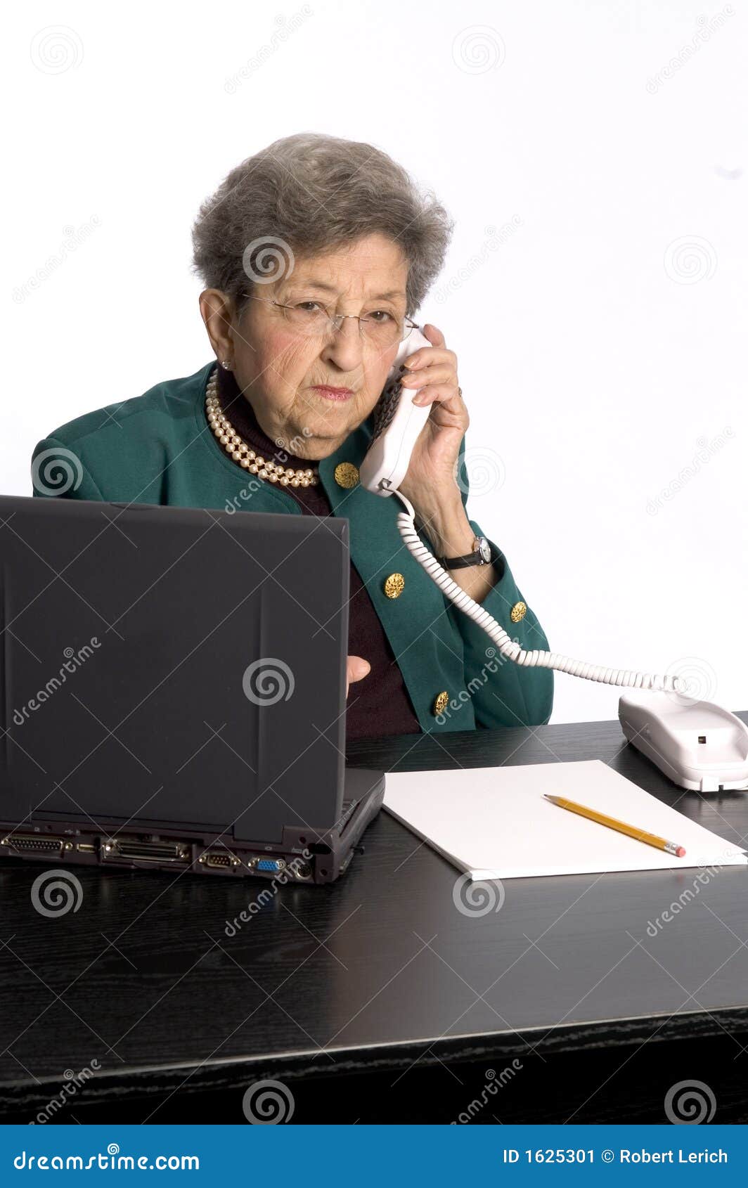 Senior office executive stock image. Image of communication - 1625301