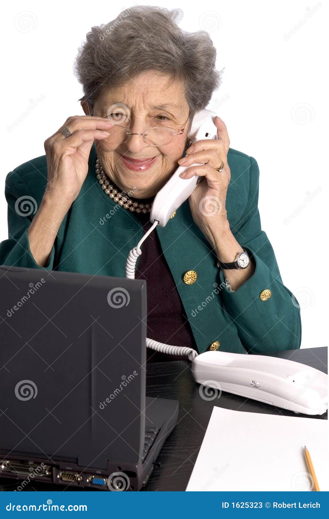 Senior office executive stock image. Image of glasses - 1625323