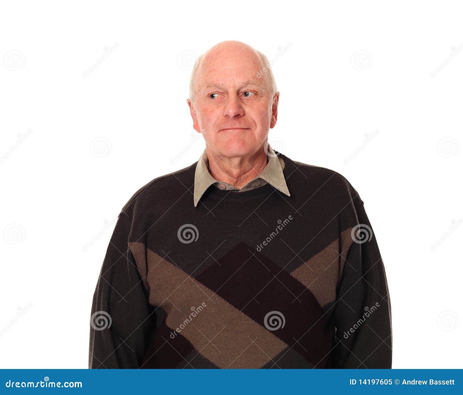 Senior Older Man Looking Left Stock Image - Image of senior, mature ...
