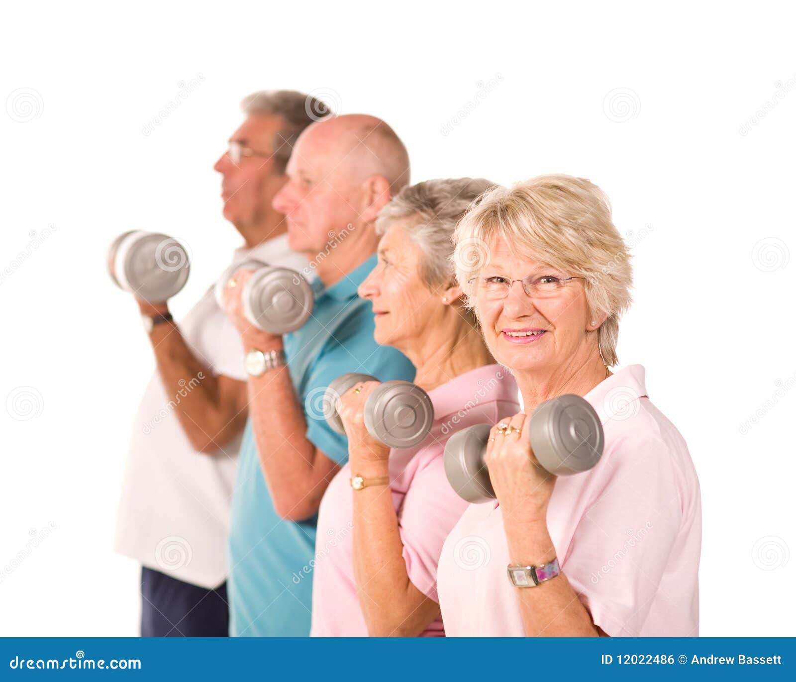 Senior Older People Lifting Weights Royalty Free Stock Image - Image ...