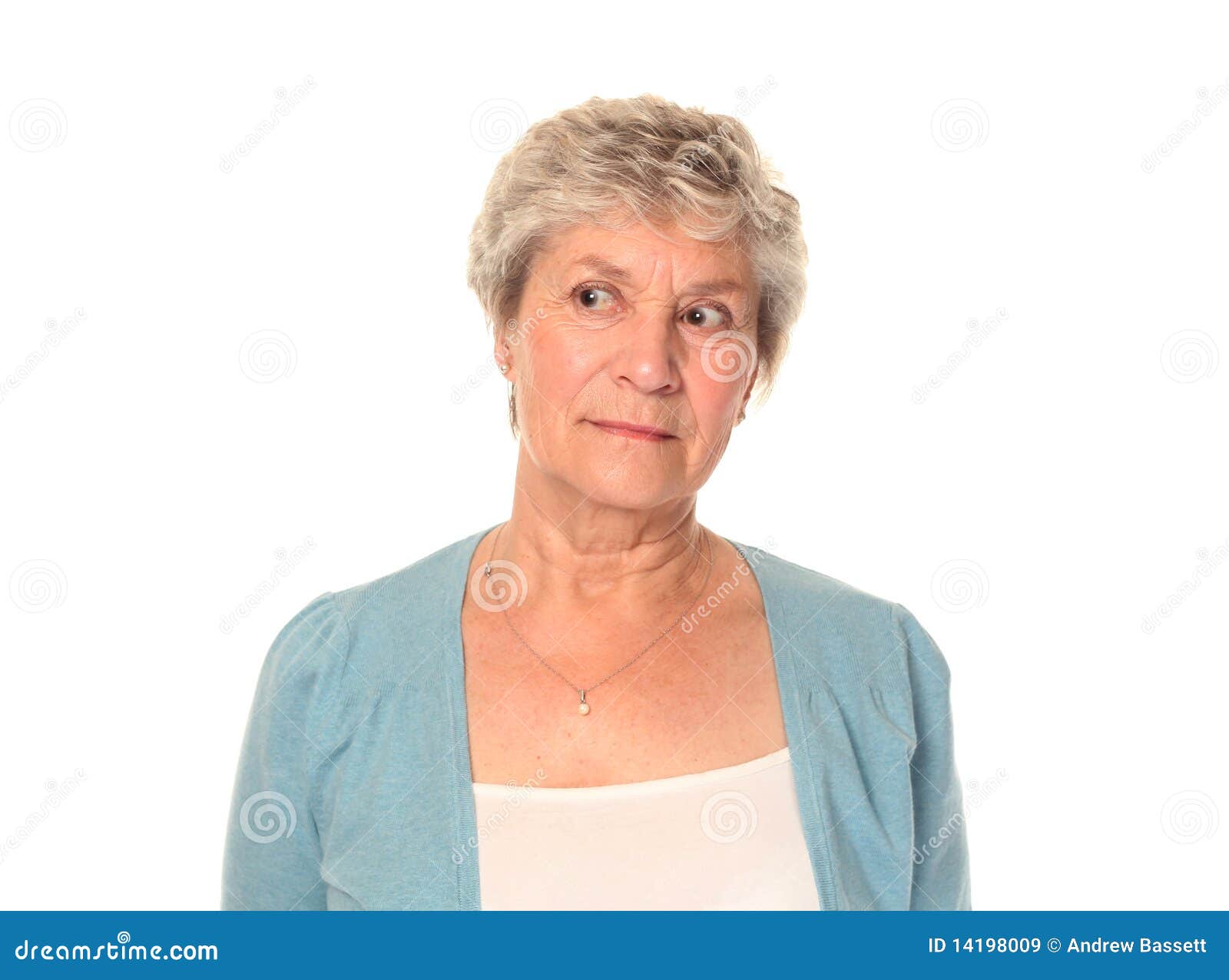 Senior Older Woman Looking Left Stock Image - Image of older, isolated ...