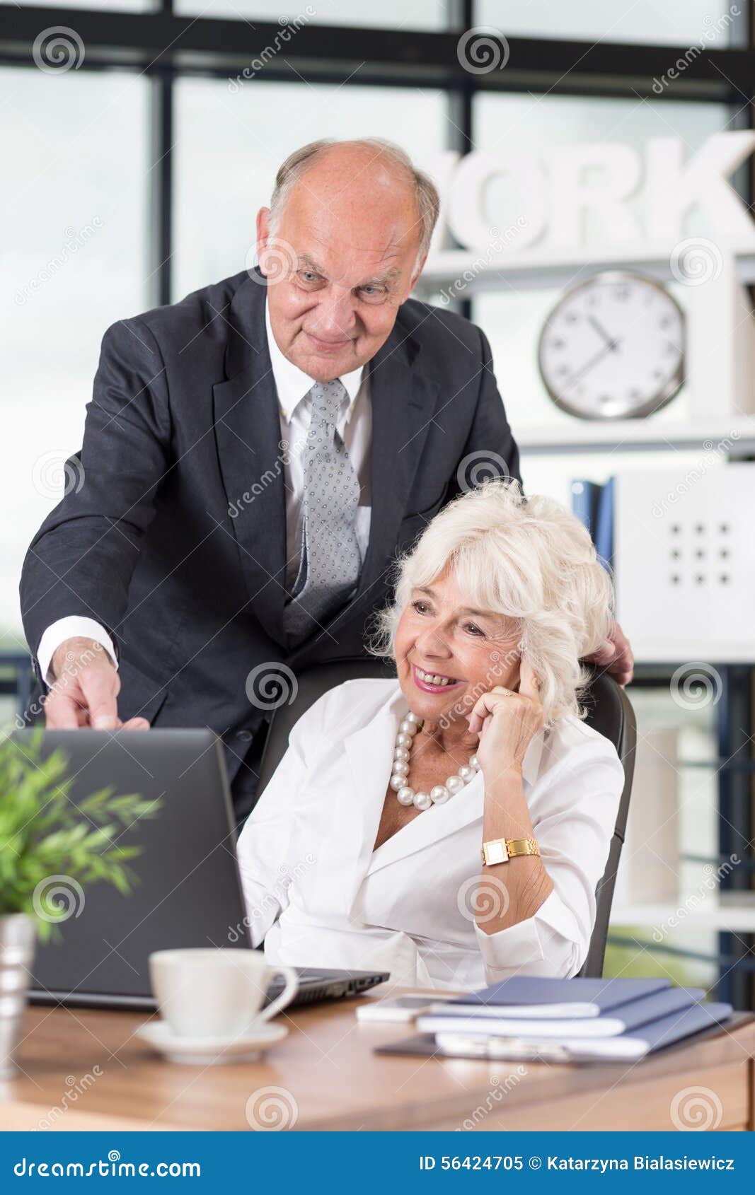 Senior pair working stock image. Image of business, businesswoman ...