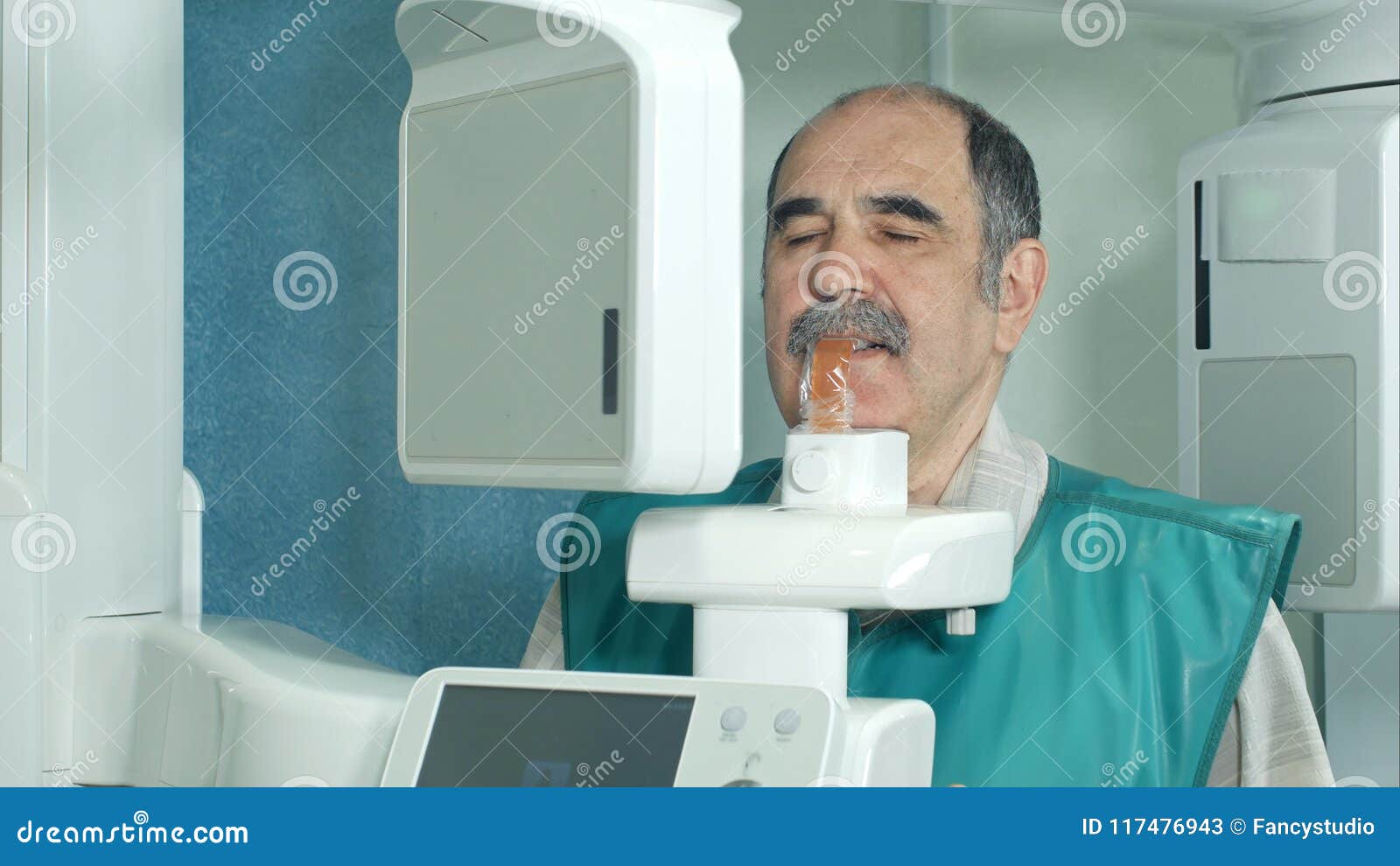 Senior Patient Doing Examination of Teeth by Using Panoramic and ...
