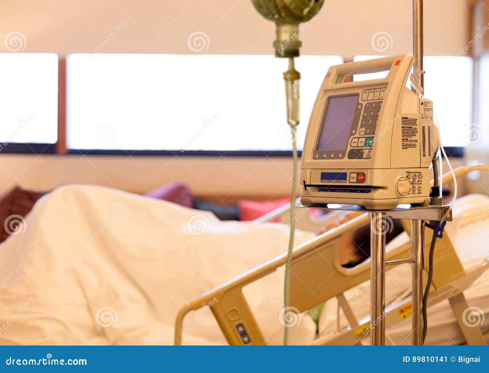 Senior Patient with Drip in Hospital Stock Image - Image of medical ...