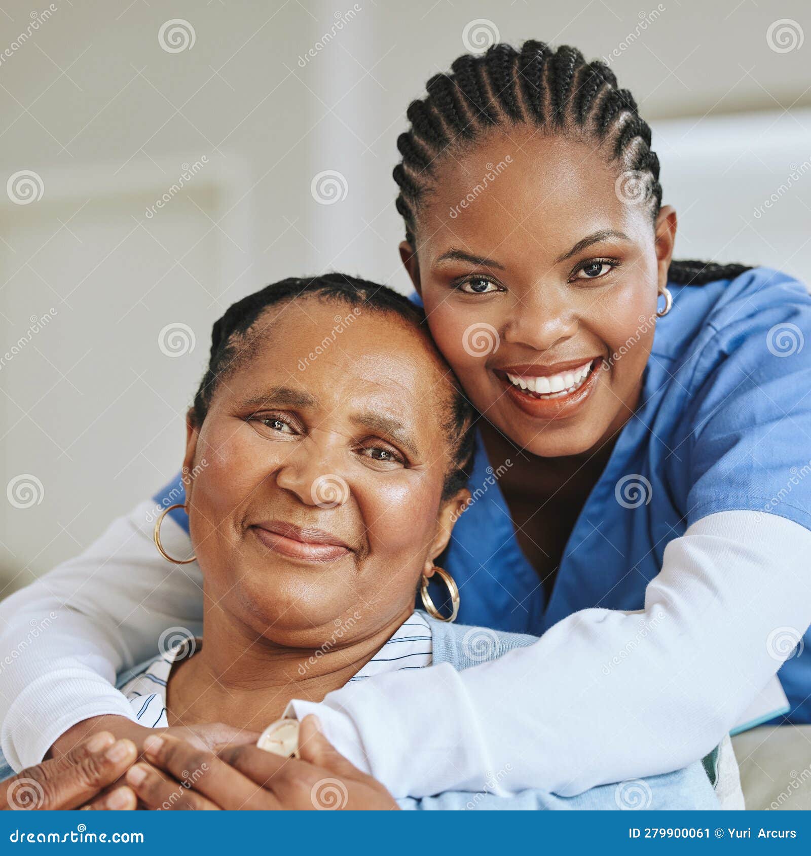 Senior Patient Nurse Woman And Hug Portrait For Support Healthcare