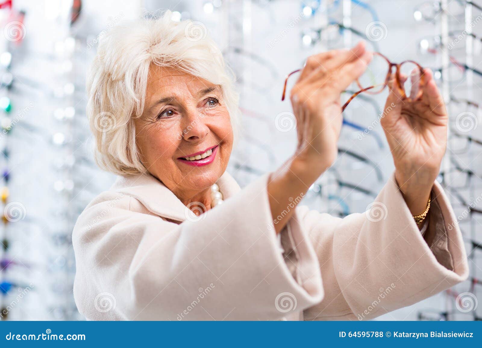 Vision Problem. Portrait Of Lonely Disoriented Young Woman In Business ...