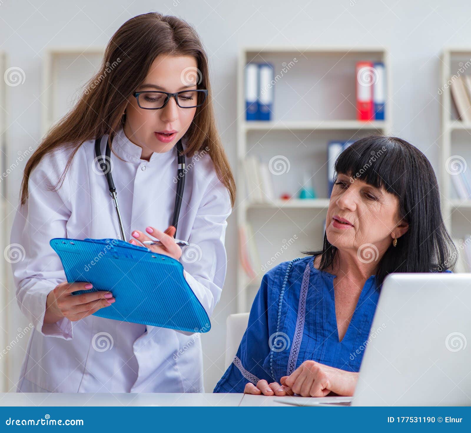 Senior Patient Visiting Doctor for Regular Check-up Stock Photo - Image ...