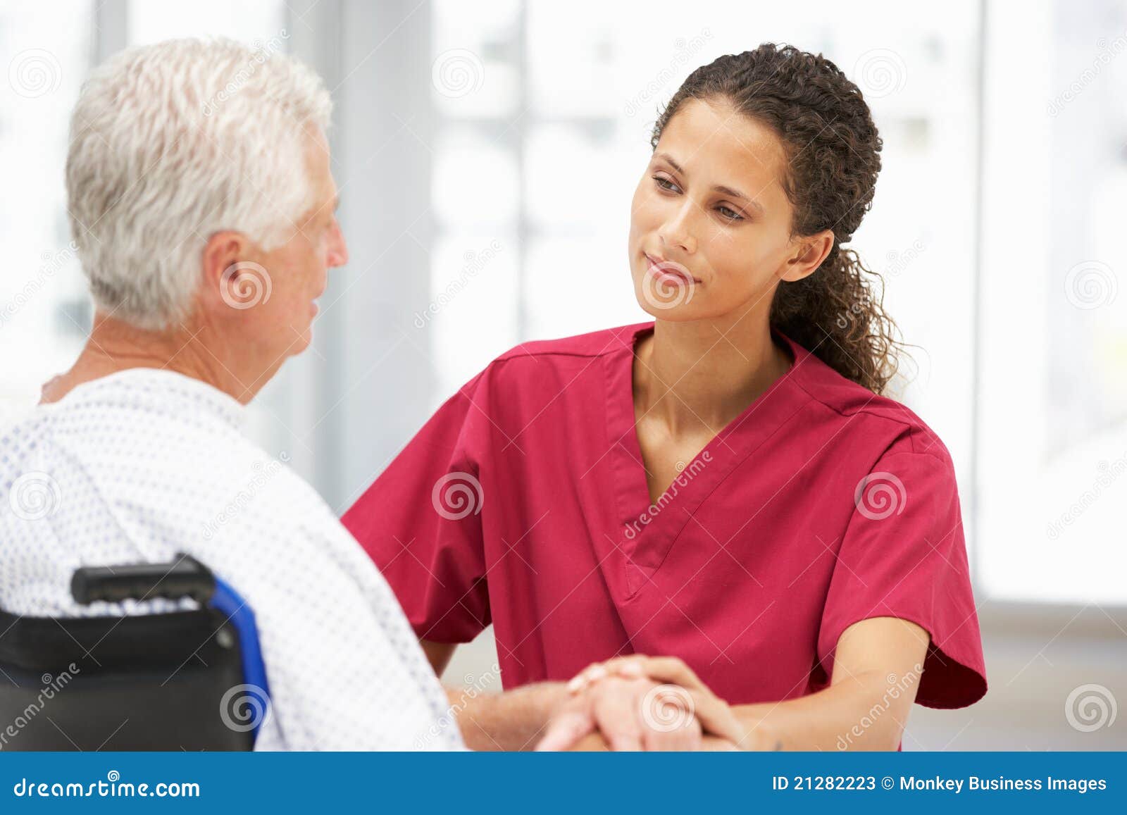 Senior Patient with Young Doctor Stock Image - Image of caring, indoors ...