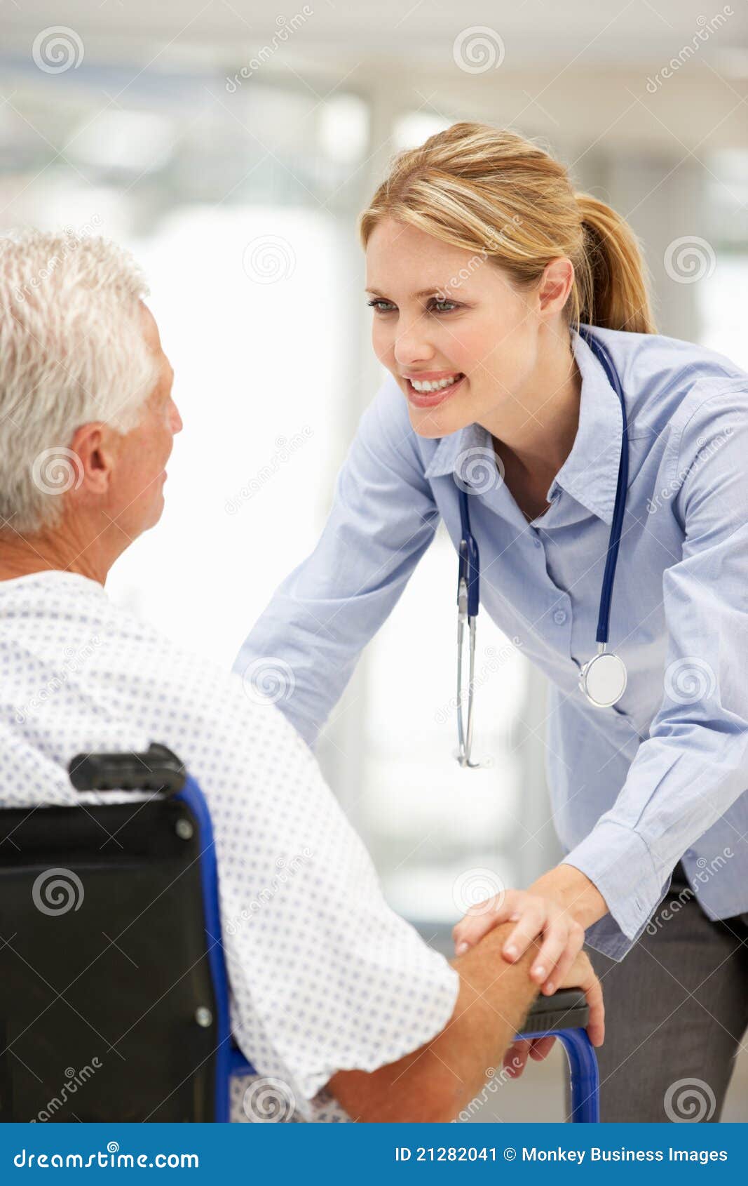 Senior Patient with Young Female Doctor Stock Image - Image of ...