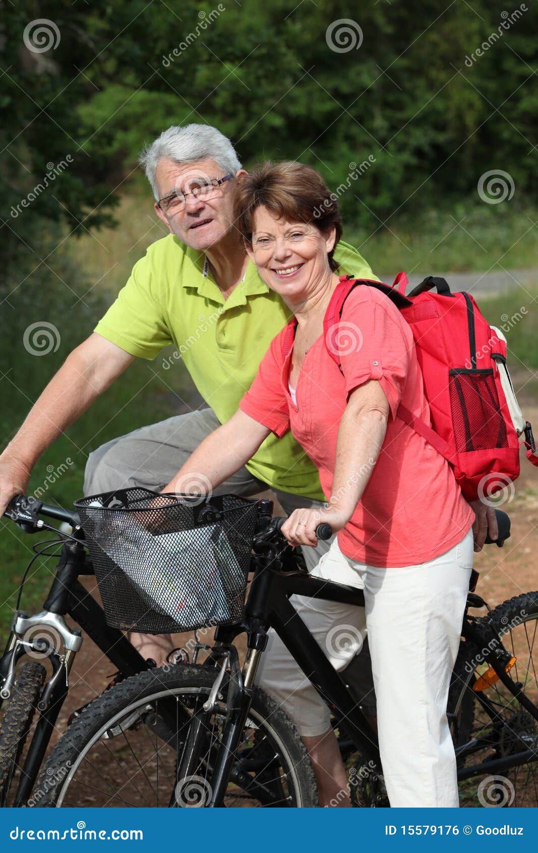 Senior People on Bicycle Ride Stock Photo - Image of nature, holidays ...