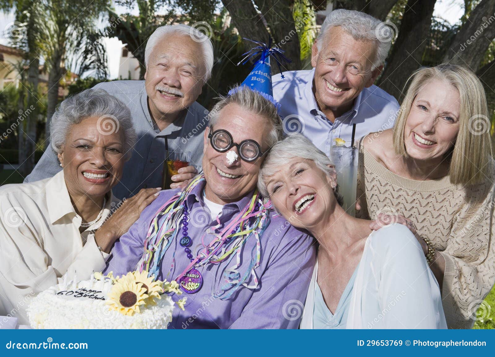 Senior People Celebrating Birthday Stock Image - Image of cheerful ...
