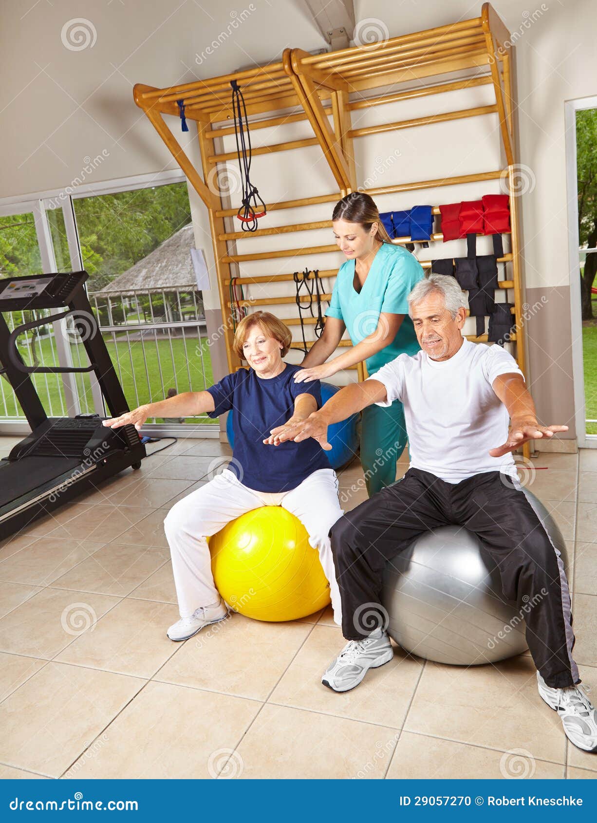 Senior people doing rehab stock photo. Image of ball - 29057270
