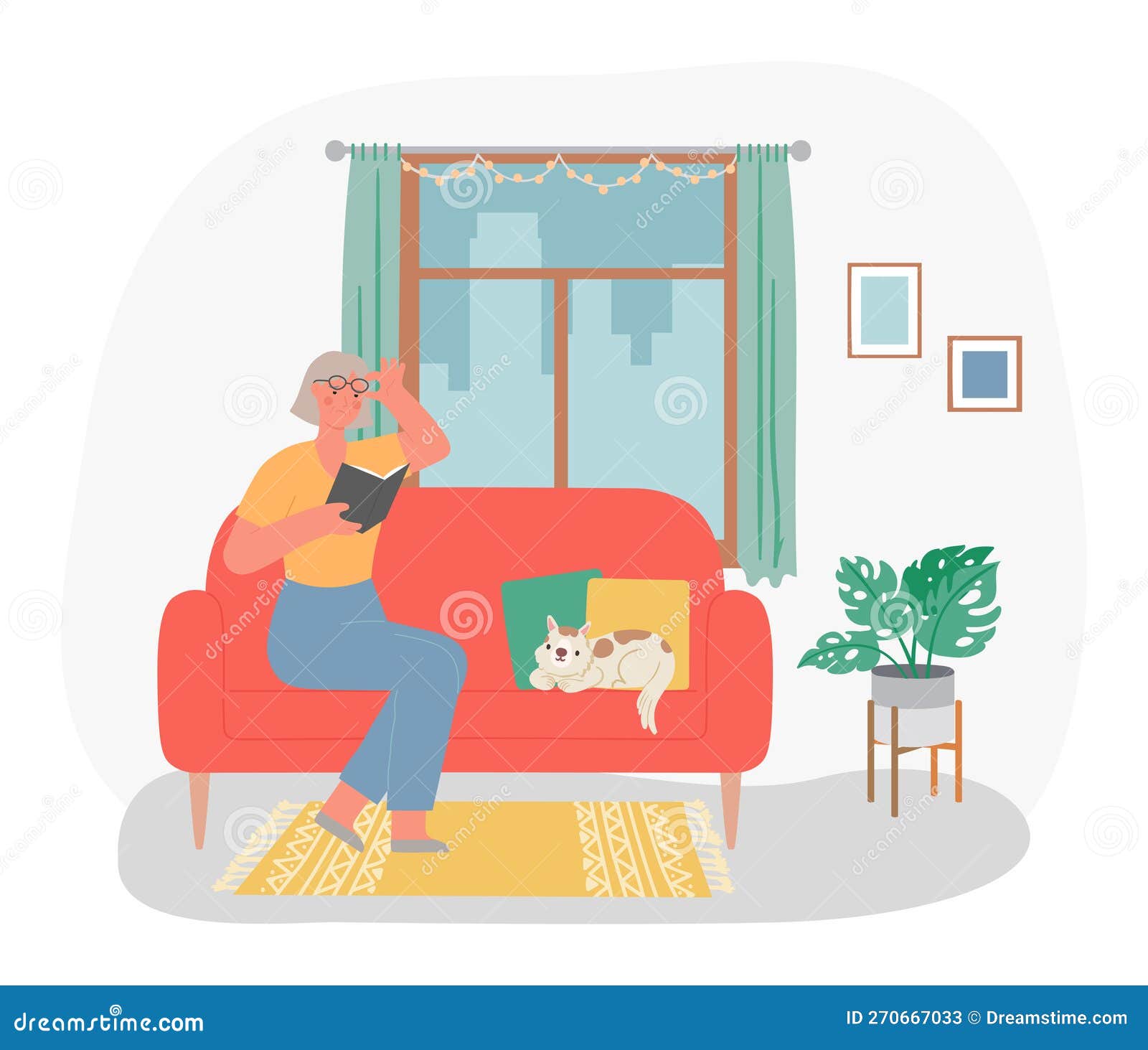 Senior People with Health Problems, Character Suffering from Vision ...