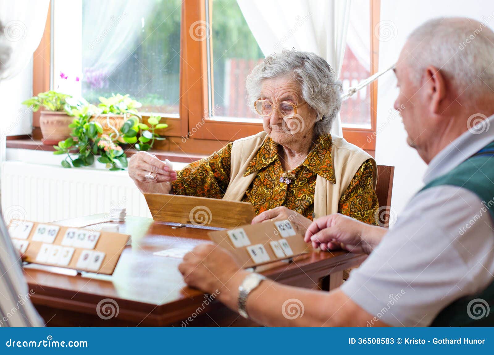 Senior People Playing Rummy Stock Image - Image of rummicube ...