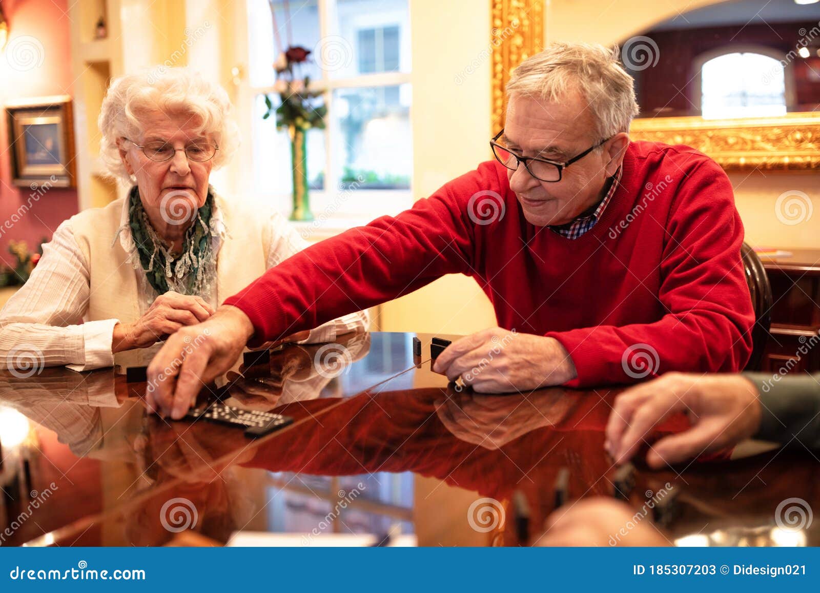 Senior People Sitting at the Table Stock Image - Image of nursing ...