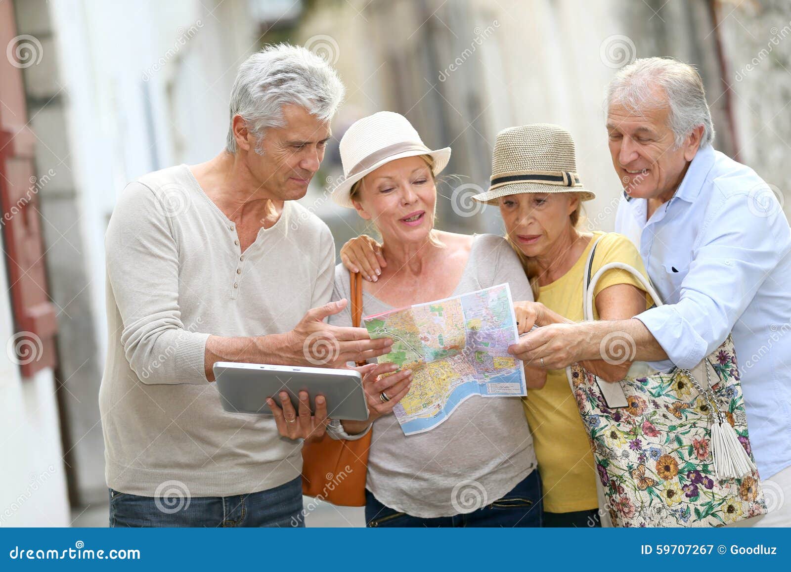 Senior People on a Trip Visiting Monuments Stock Image - Image of ...