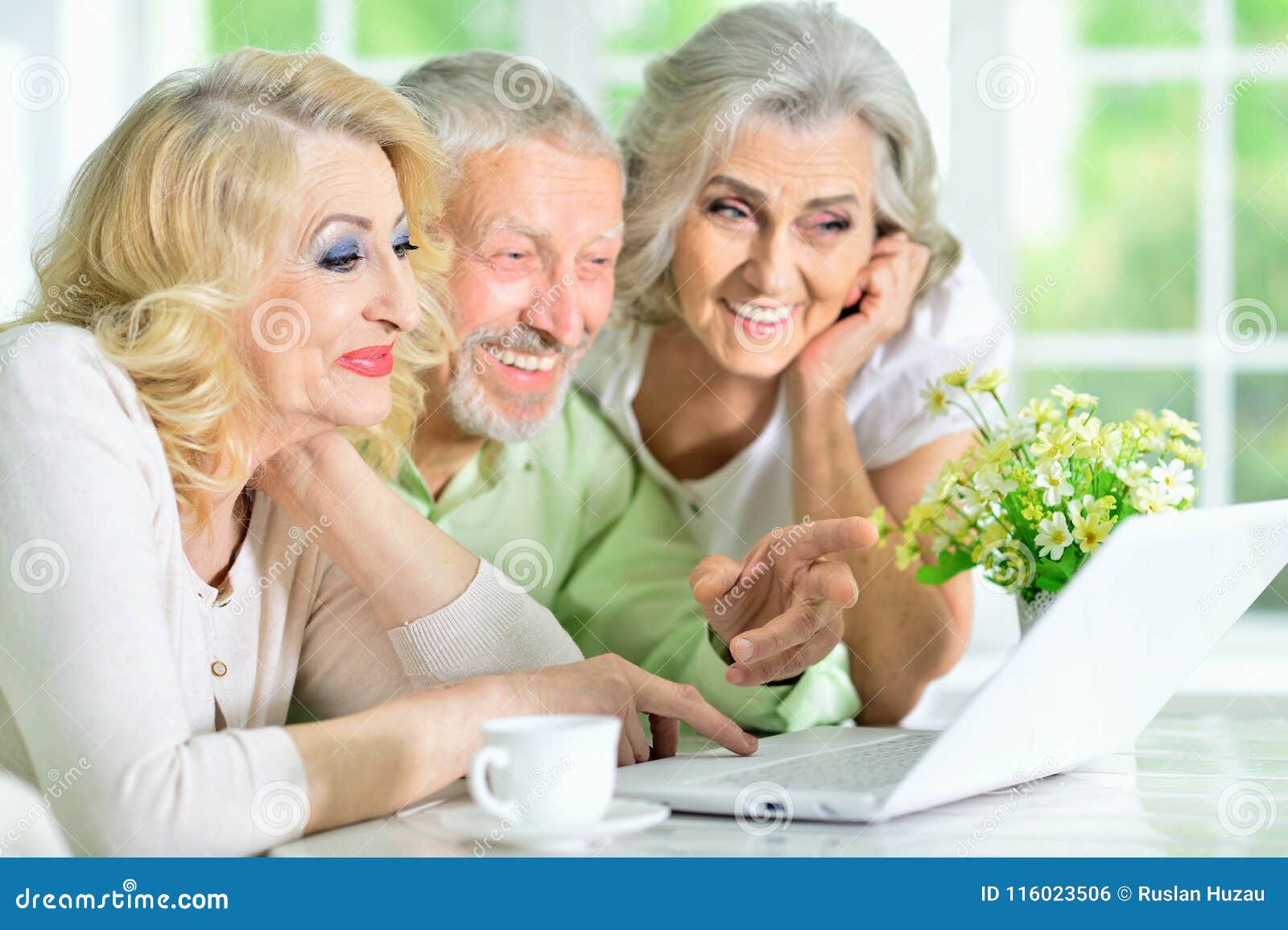 Senior People Using Digital Tablet Stock Photo - Image of lifestyle ...
