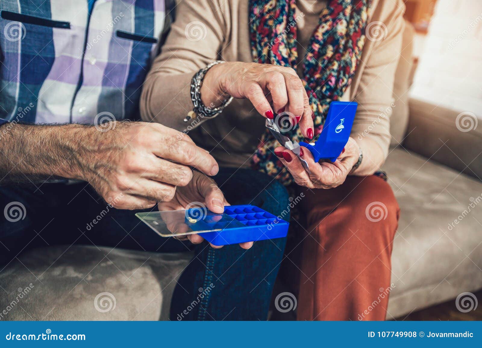 Senior Person Taking Medication, Close Up Stock Photo - Image of ...