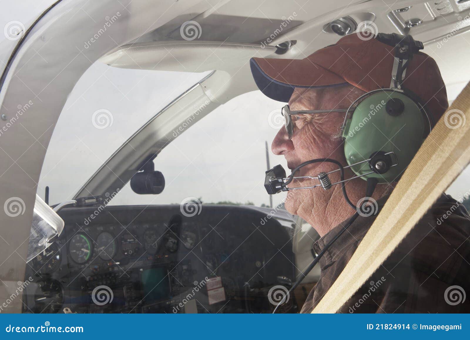 Senior Pilot stock photo. Image of profile, adult, business - 21824914