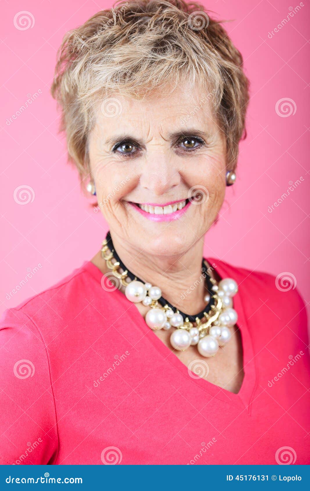 Senior pink background stock image. Image of confident - 45176131